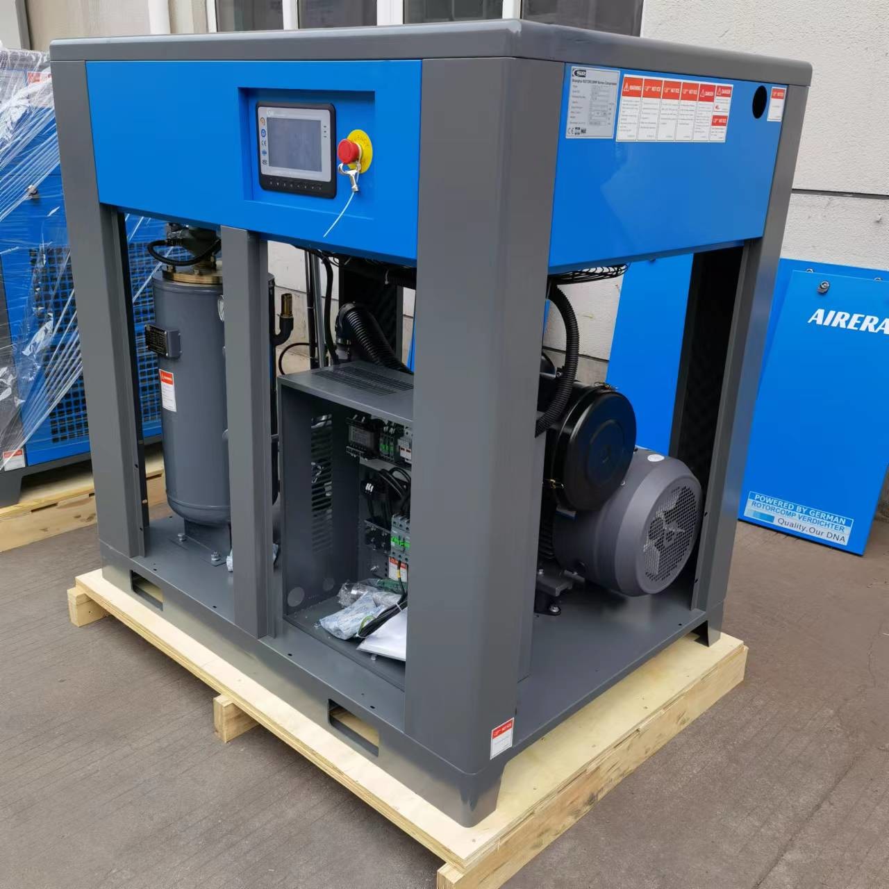 IP55 Coupling driving Tankless Air Compressor Touchable Controller