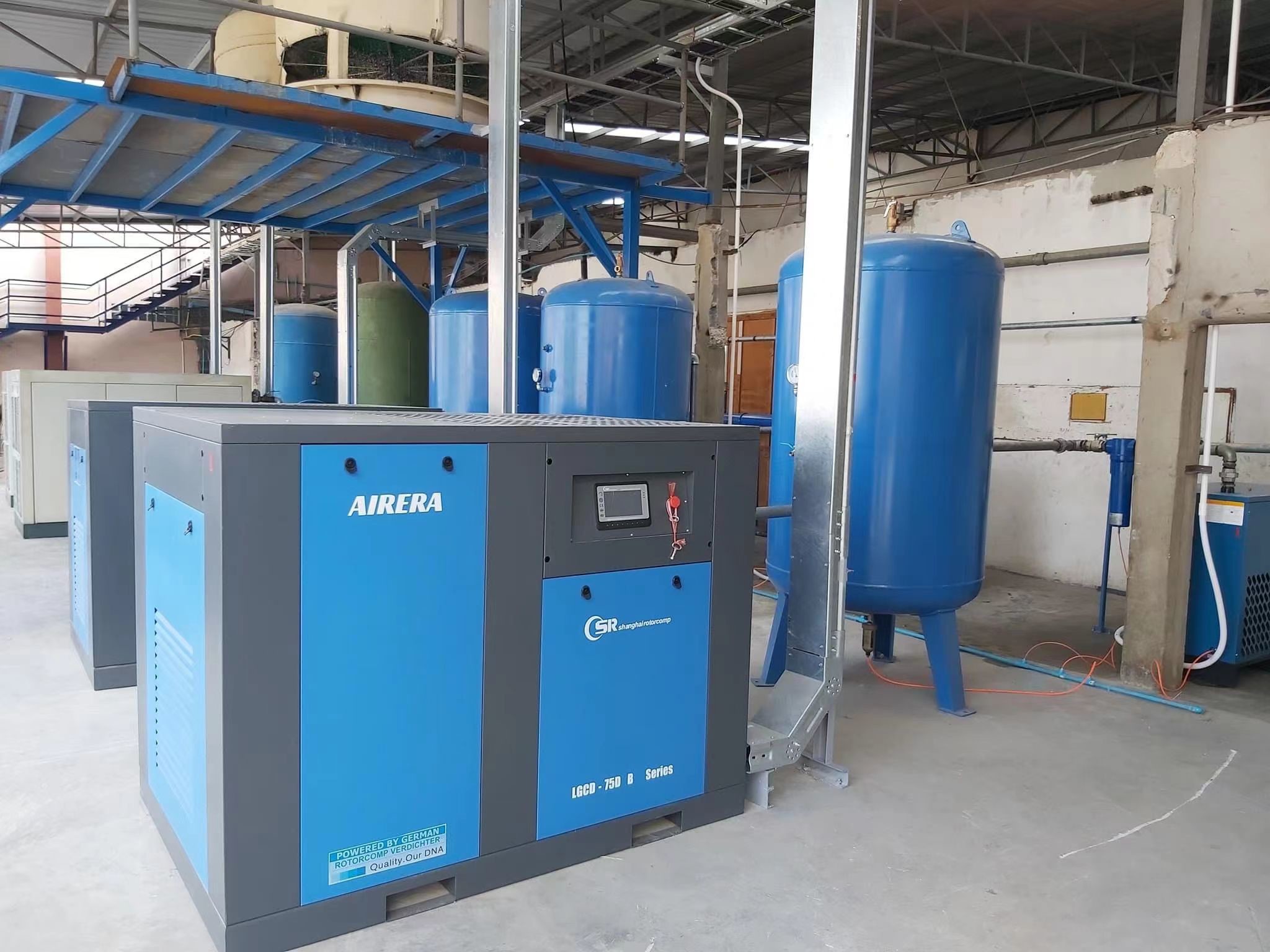 Electric Oil Lubricated Rotary Screw Air Compressor LGCD Direct Driven ...