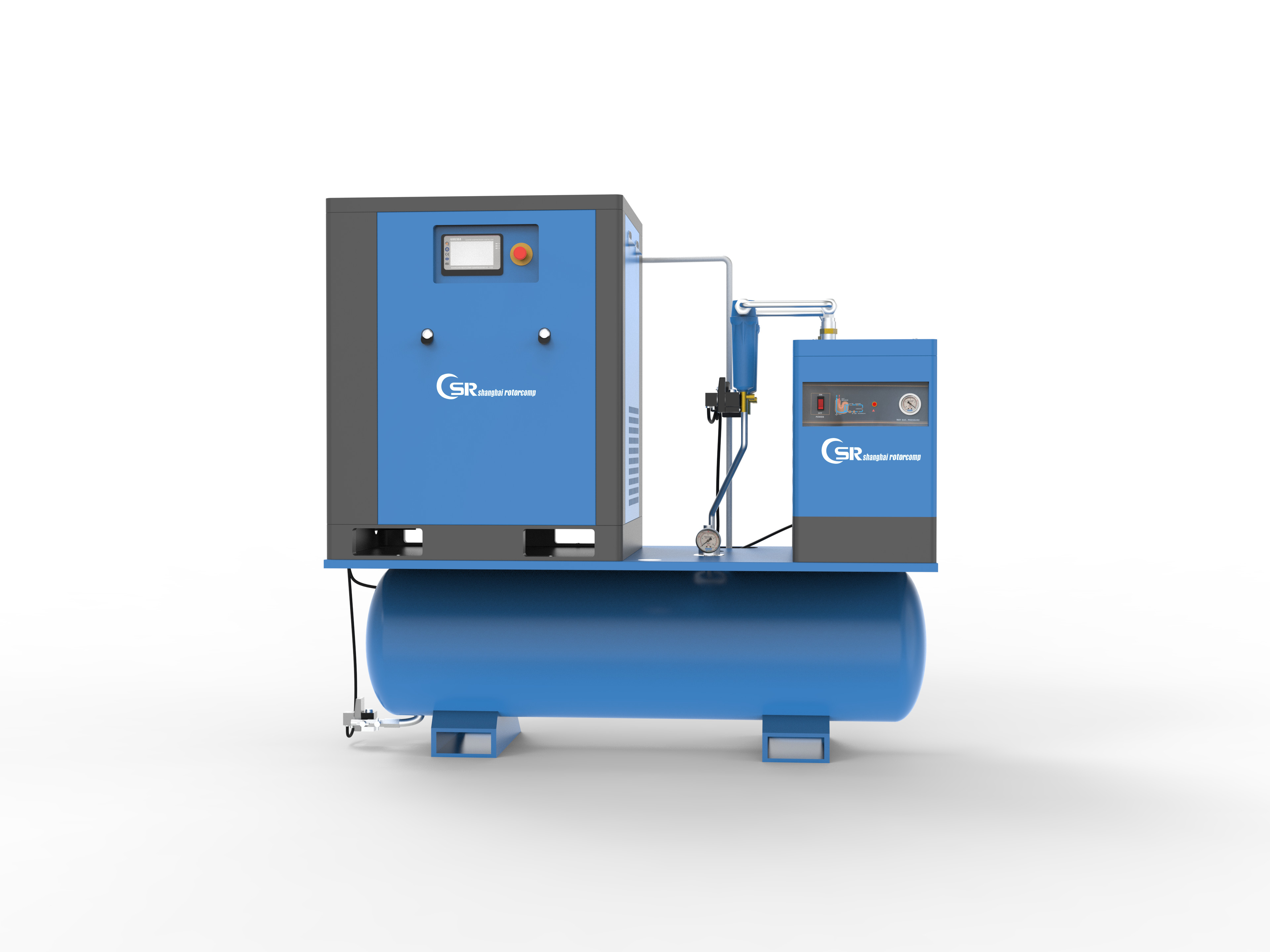 Tank-mounted Innovative And Durable VSD Screw Compressor For Laser