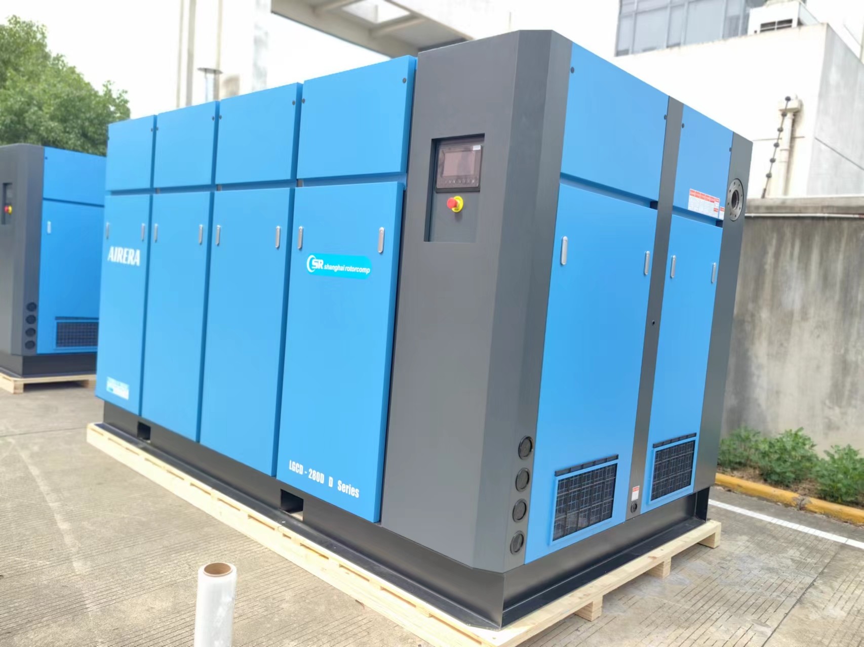 Power 7.5 KW To 355 KW Rotary Screw Air Compressor PLC Control System ...