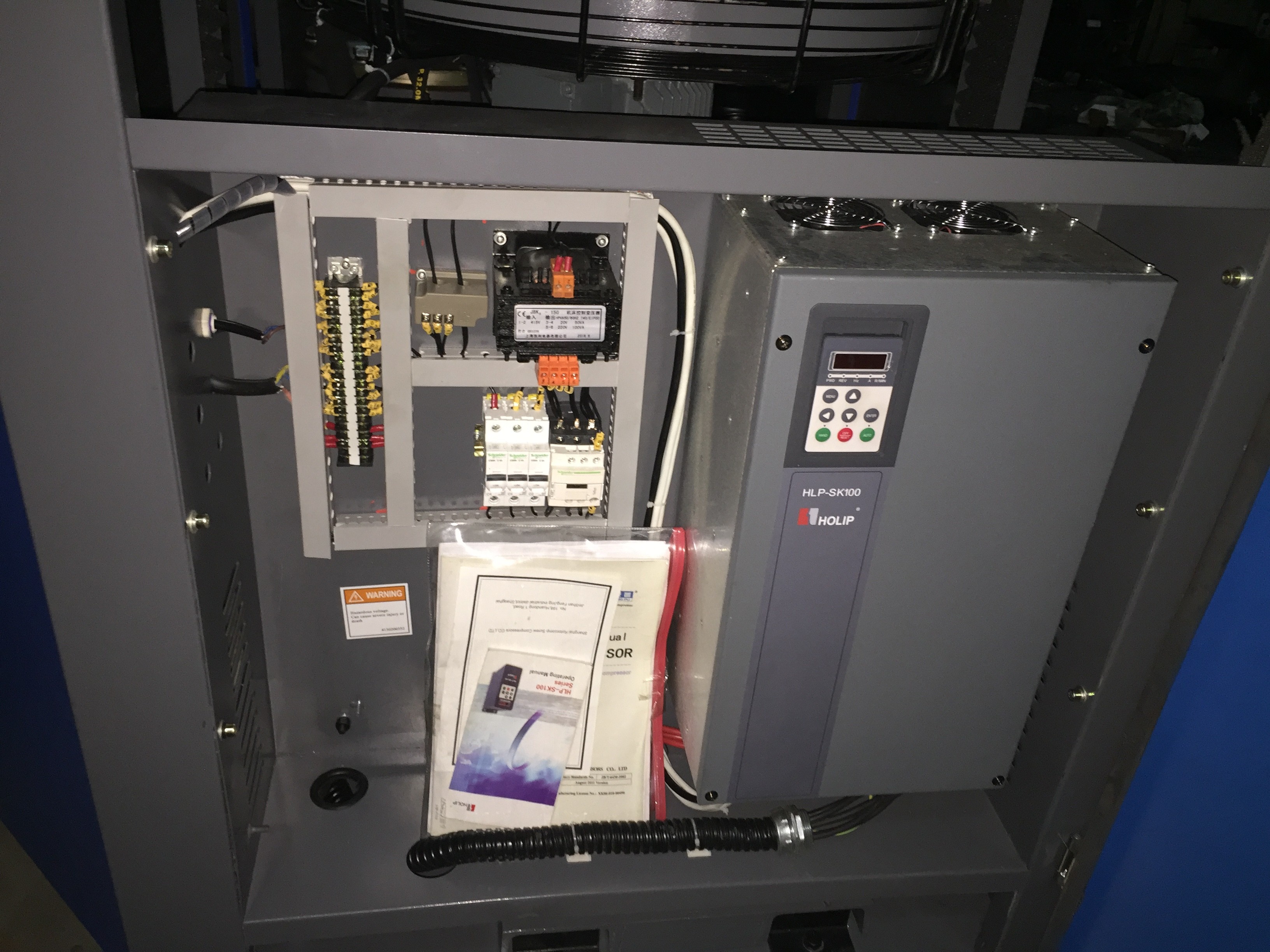 Electronic Vsd Air Compressor Variable Speed Driven Schneider PLC Control