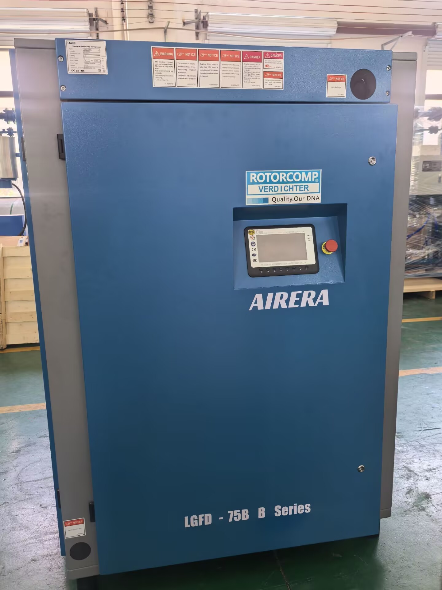 Shanghai Rotorcomp LGFD-75B B Direct Driven Rotary-screw Compressor for ...