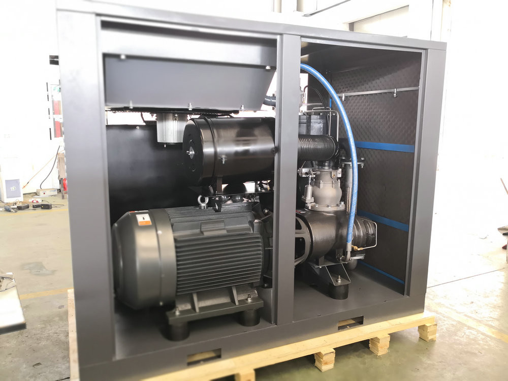 Industrial Rotary Screw Type Air Compressor / Inverter Motor Rotary ...