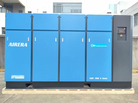 Power 7.5 KW To 355 KW Rotary Screw Air Compressor PLC Control System ...