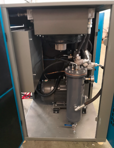 7.5HP screw air compressor original german air end in TUV certificates ...